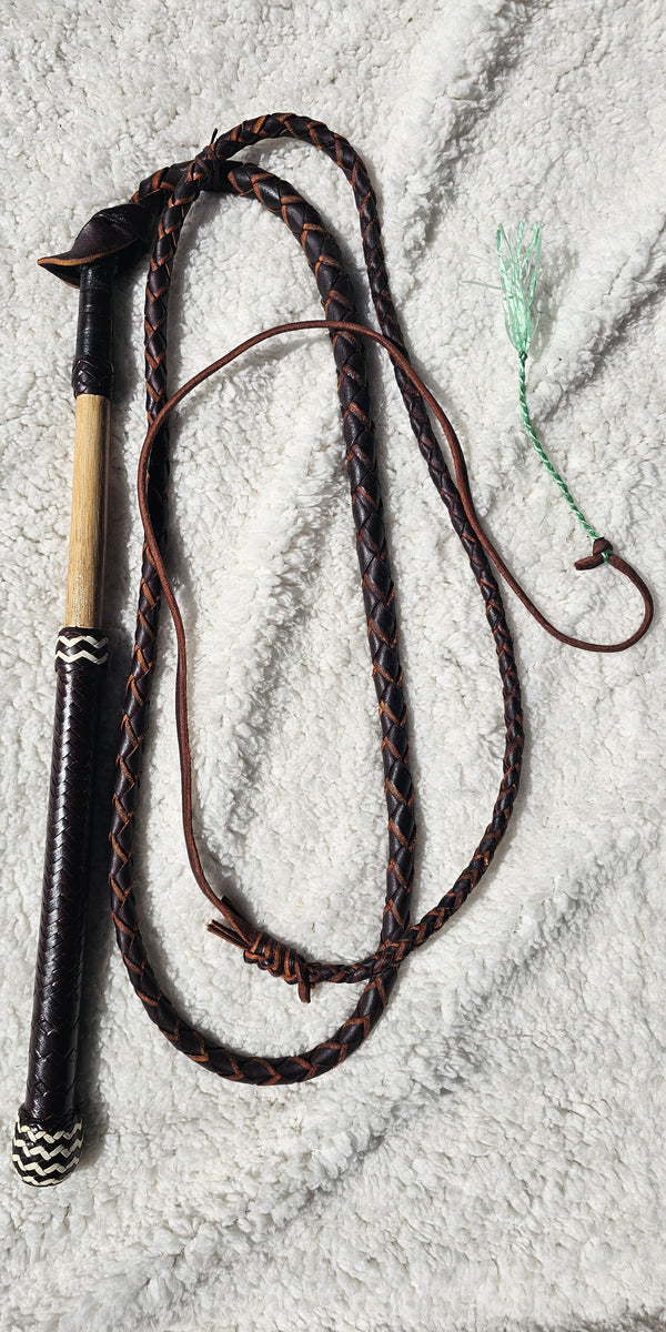 6'3" Whip Brown and White 16 Plait Kangaroo Handle – Modern Swaggie